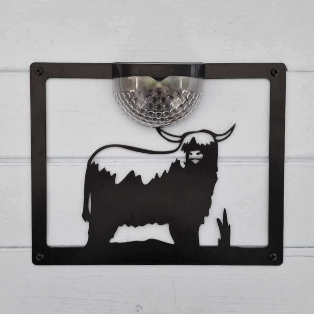 Highland Cow Solar-Powered LED Light Wall Shed Plaque – Flory's Online