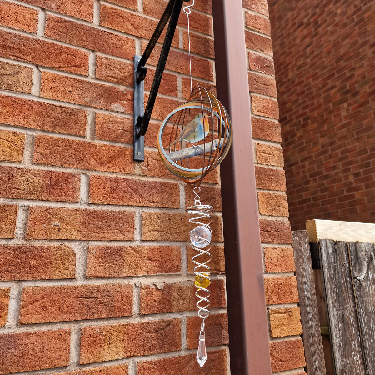 Robin Wind Spinner with a Crystal Tail — Flory's Online