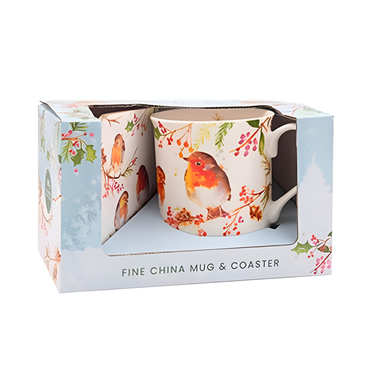 Winter Robin Mug & Coaster — Flory's Online