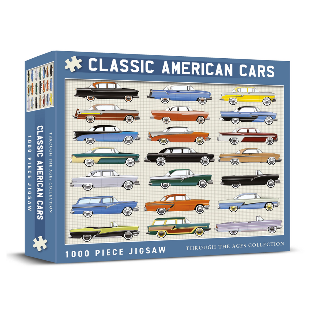 Classic American Cars 1000 Piece Jigsaw Puzzle — Flory's Online