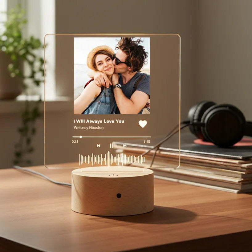 Music Player LED Night Light (You Can Personalise Me!) - Flory's Online