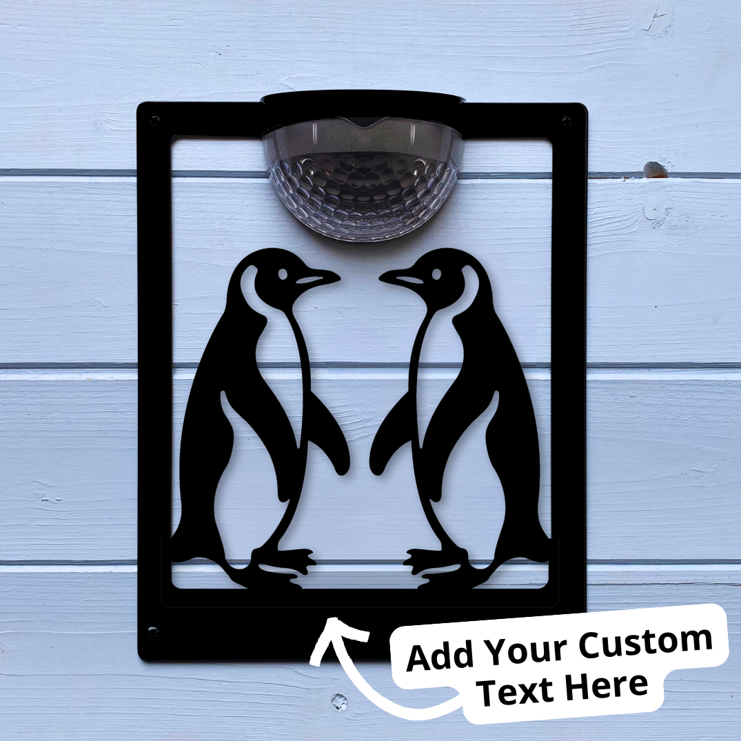 Penguin Partners Solar-Powered LED Light Wall Shed Plaque — Flory's Online