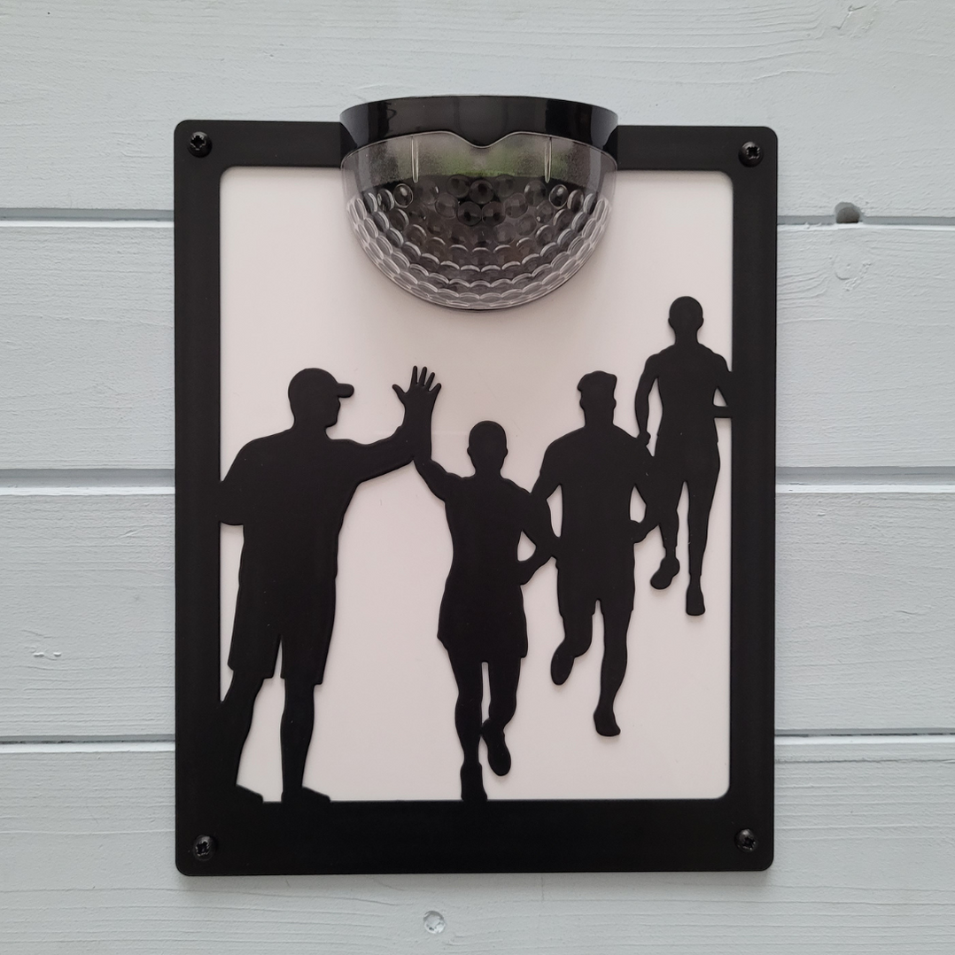 Running Group Solar Light Wall Plaque — Flory's Online