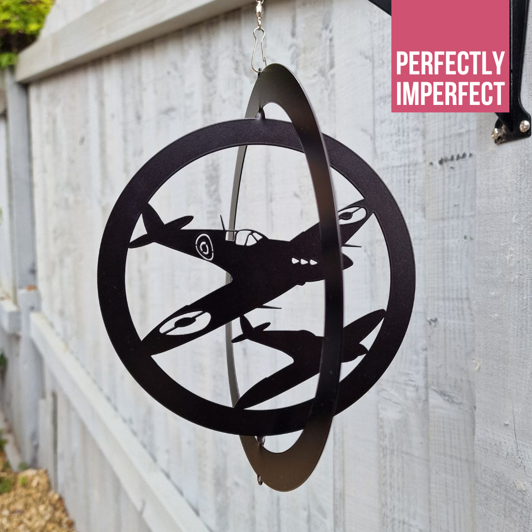 IMPERFECT - Spitfire Hanging Silhouette Orbit Spinner (Spins at Fixed ...
