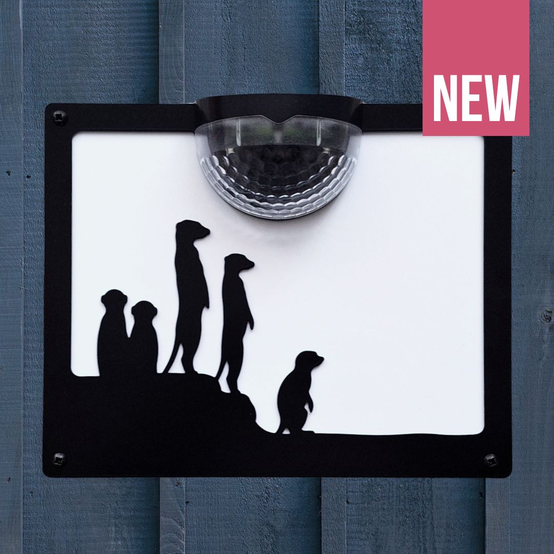 Meerkat Design Solar-Powered LED Light Wall Shed Plaque — Flory's Online