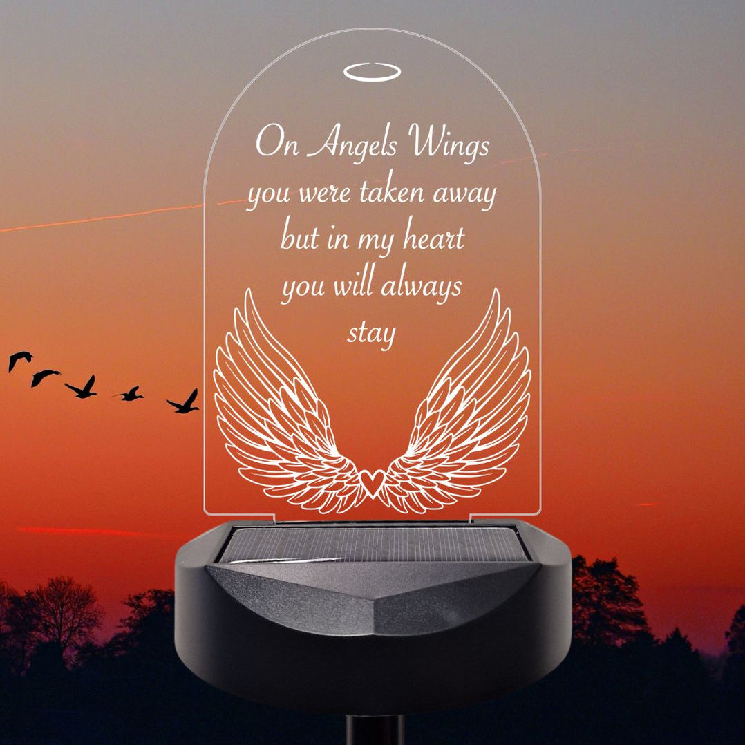 'On Angels Wings' Solar Stake - Flory's Online