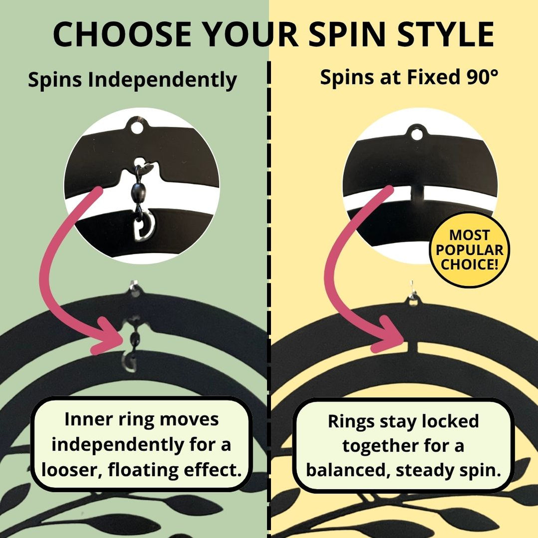 Fairy Hanging Silhouette Orbit Spinner — Flory's Online