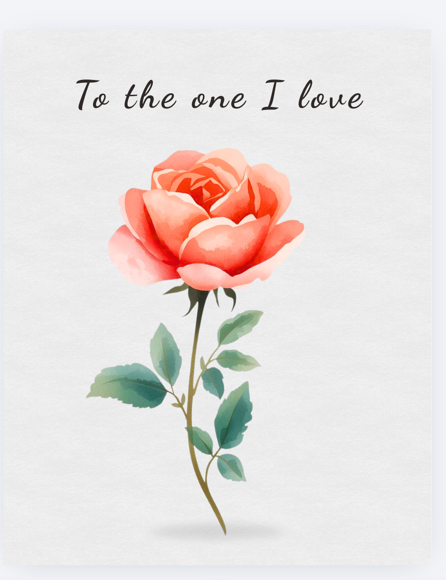 'To the one I love' Card — Flory's Online