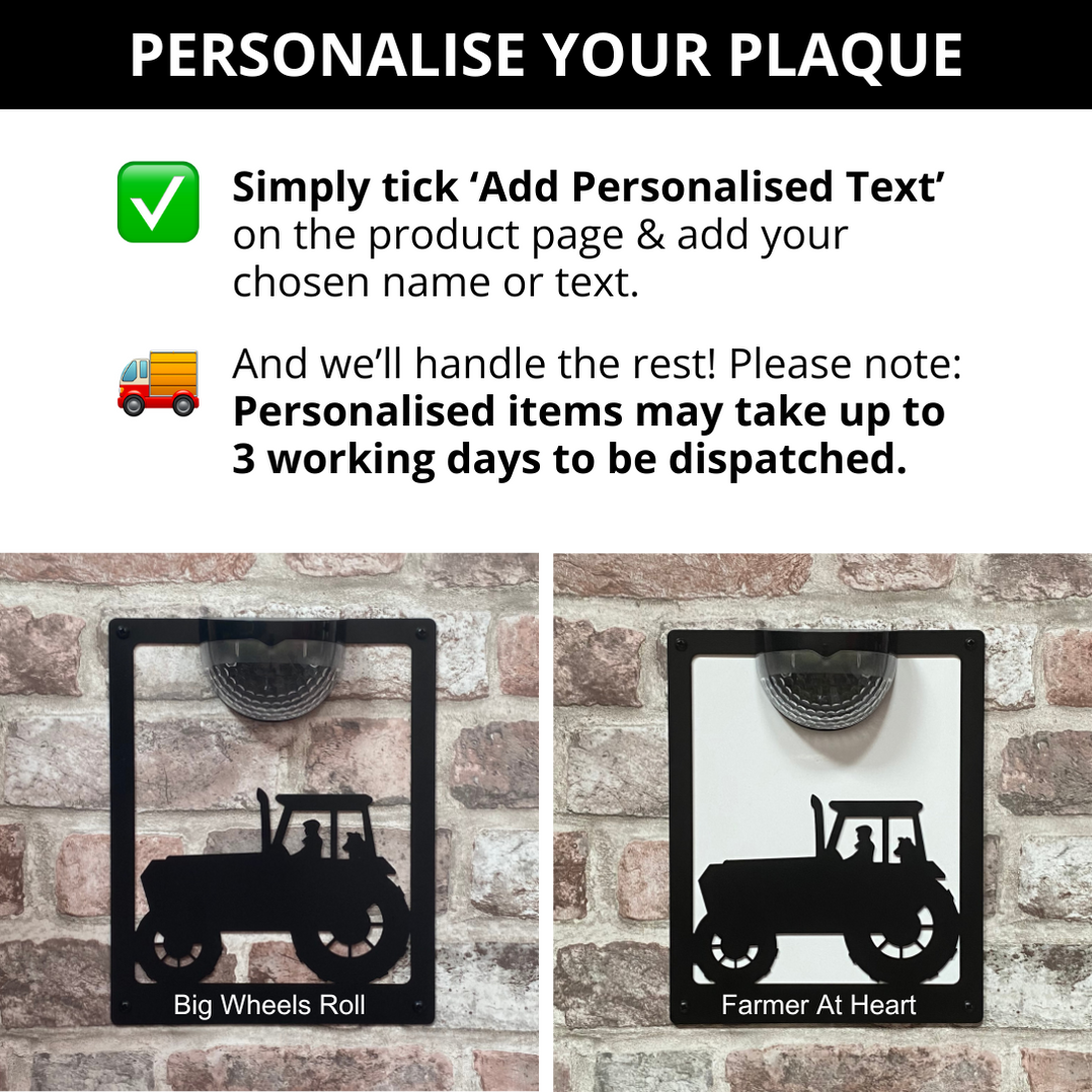 Tractor Solar Light Wall Plaque — Flory's Online