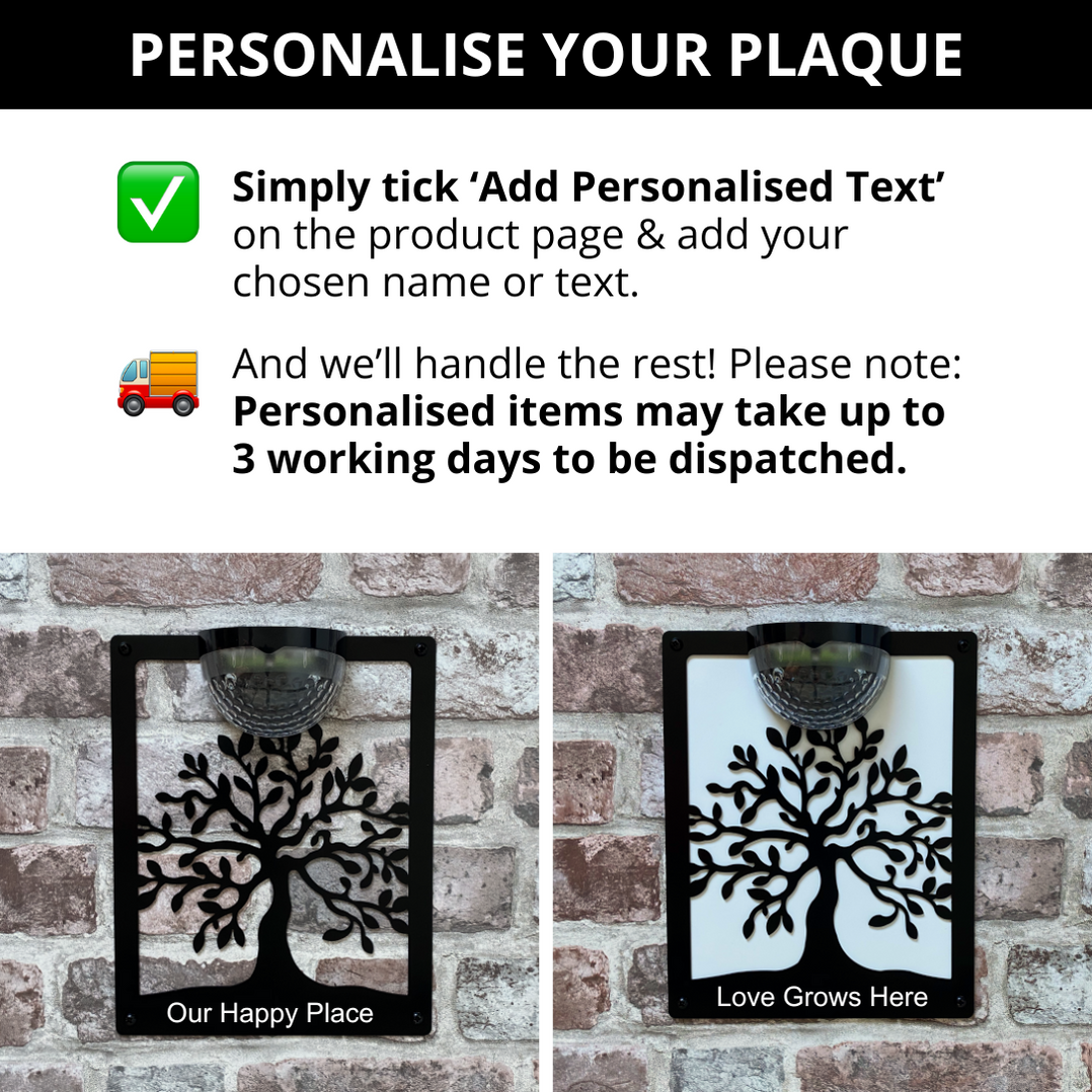 Tree of Life Solar Light Wall Plaque — Flory's Online