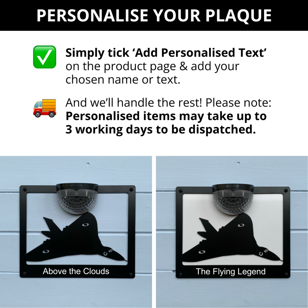 Vulcan Bomber Solar-Powered Solar Light Wall Plaque — Flory's Online