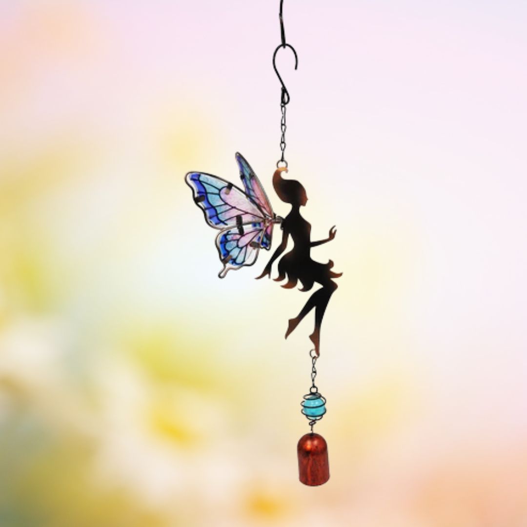 Purple Hanging Fairy Bell Chime - Unique Garden Gifts — Flory's Online