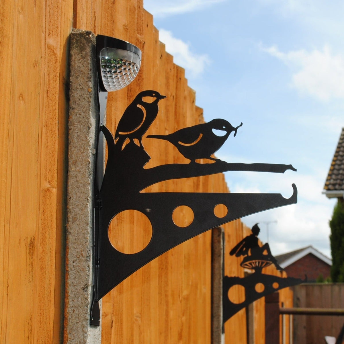 Two Birds Garden Bracket with Solar Powered LED Light- Large – Flory's ...