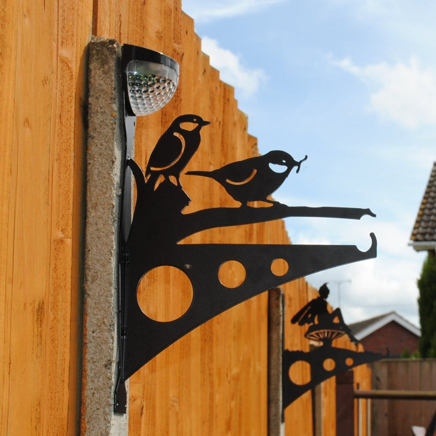 Two Birds Garden Bracket with Solar Powered LED Light- Large — Flory's ...