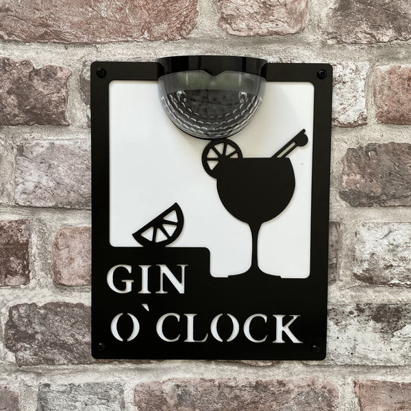 Gin O'Clock Sign with Solar Powered Light – Flory's Online