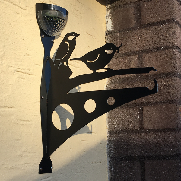 Two Birds Garden Bracket with Solar Powered LED Light- Large – Flory's ...