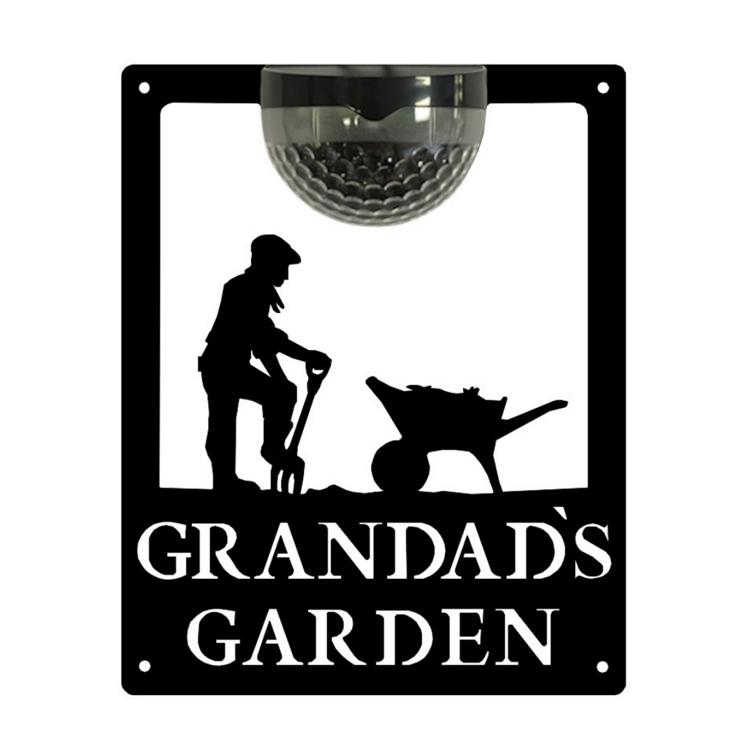 Grandad's Garden Sign with Solar Powered Light — Flory's Online