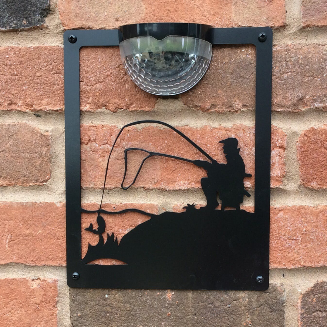 Fisherman Solar Light Wall Plaque — Flory's Online