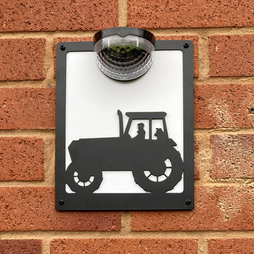 Tractor Solar Light Wall Plaque — Flory's Online